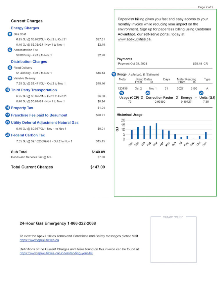 Understanding Your Invoice - Apex Utilities